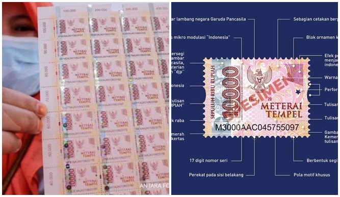 Fakta Materai 10.000, Pengganti Jenis Lama yang Memudahkan Masyarakat ...